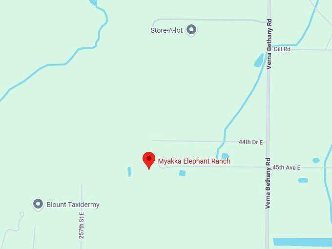 16. myakka elephant ranch map