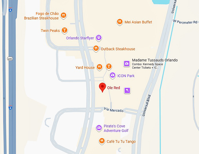 16. ole red orlando map