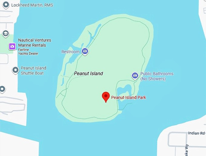 16. peanut island park map