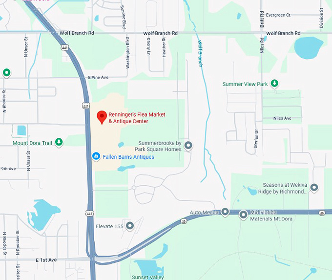 16. renninger&rsquo;s vintage antique center map