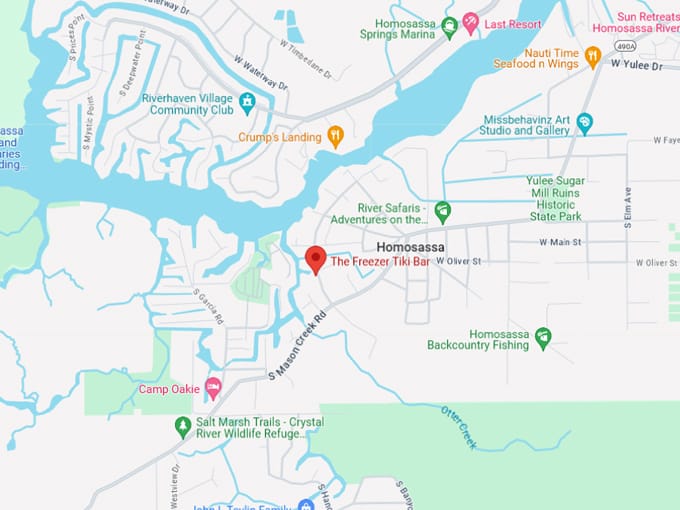 16. the freezer tiki bar map