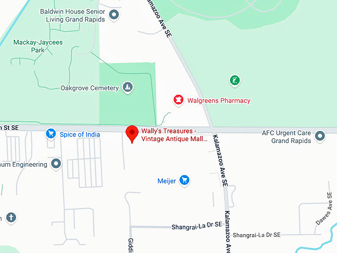 16. wally's treasures vintage antique mall in grand rapids, mi map