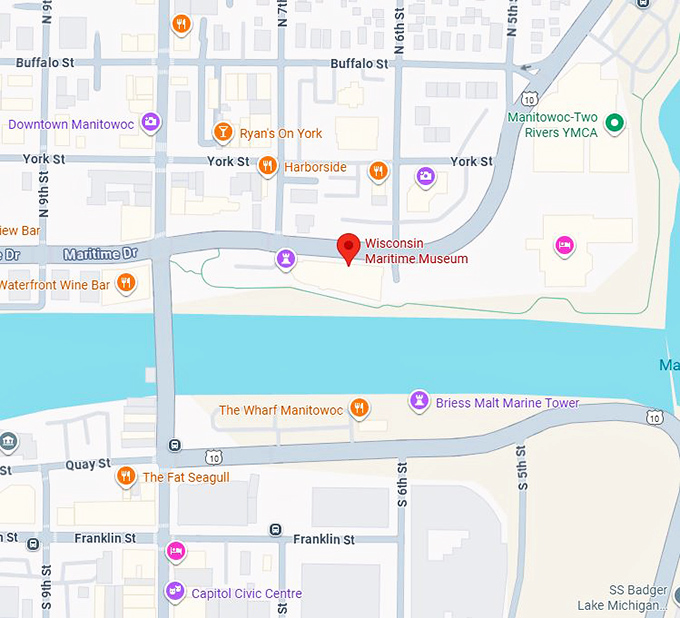 16. wisconsin maritime museum map
