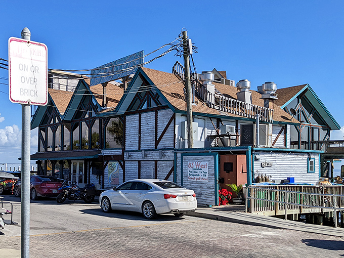 Cedar Key's waterfront buildings stand like sentinels of simpler times, their weathered wood telling stories of countless Gulf sunsets.
