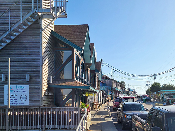 Dock Street invites leisurely exploration, where every shop seems to whisper "What's your hurry?" as the Gulf breeze rustles through.