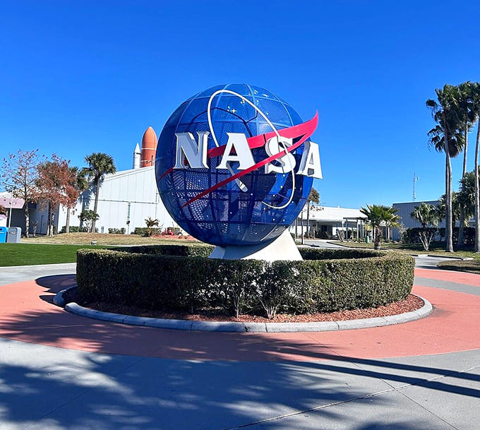 That giant NASA logo makes for the perfect photo op, proving you visited where America's space dreams take flight.