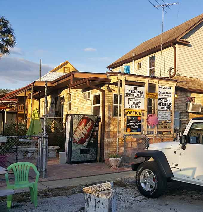 The Cassadaga Spiritualist Camp's Psychic Therapy Center, where the otherworldly meets the everyday in delightfully unexpected ways.
