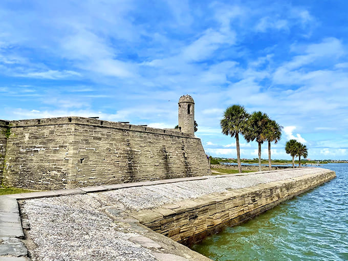 This waterfront walkway offers views that Spanish soldiers could only dream about during their watch shifts centuries ago.