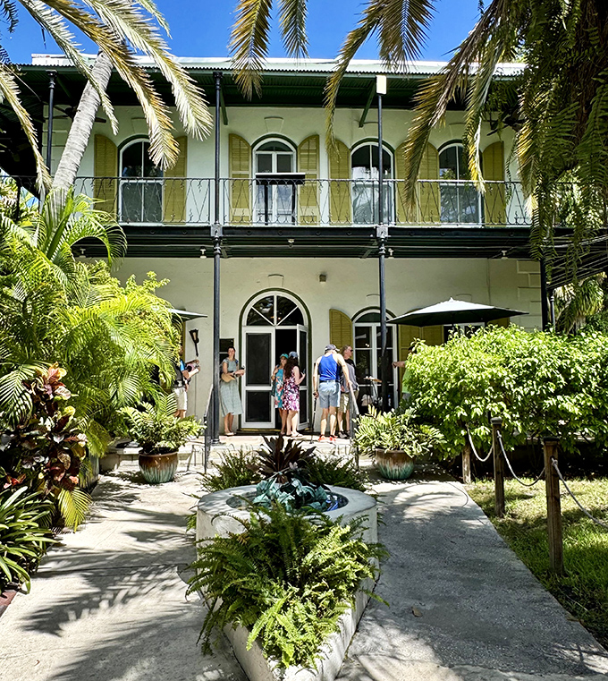 Visitors gather at the entrance, eager to step into the world where Hemingway's literary magic happened.
