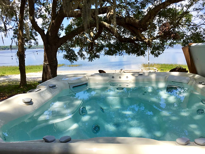The hot tub &ndash; where time slows to bubble speed and the only decision is whether to watch the sunset or the stars.