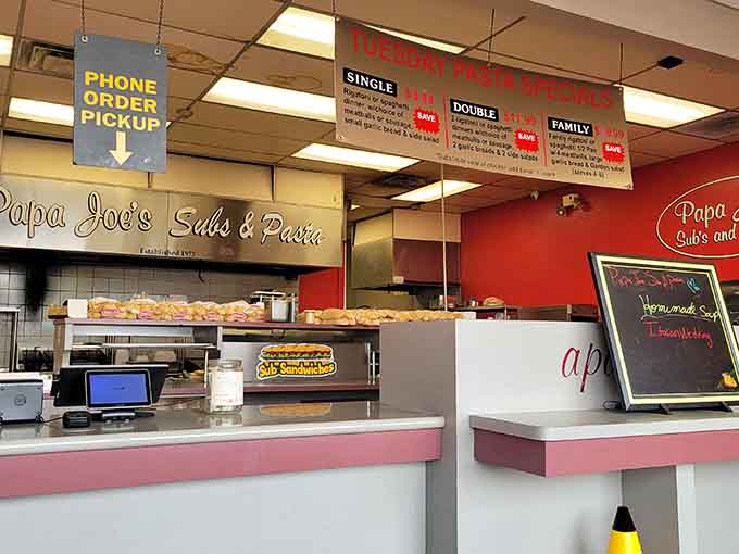 Clean, efficient, and cheerful as a Sunday morning, this counter setup means you're never far from sandwich happiness and possibly a food coma.