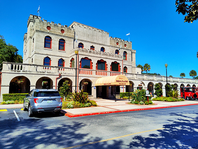 Castle Warden's impressive stone facade welcomes curious minds to Ripley's Believe It or Not! museum, where the building's history is almost as fascinating as the oddities inside.