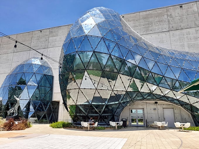 The Salvador Dali Museum's distinctive glass "Enigma" structure houses surrealist masterpieces in a building as imaginative as the art inside.