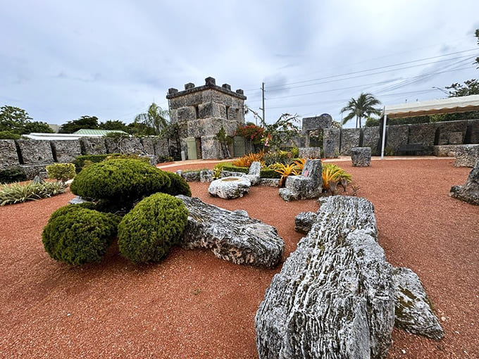 These limestone sculptures weigh tons, yet one determined builder moved them all alone at night.