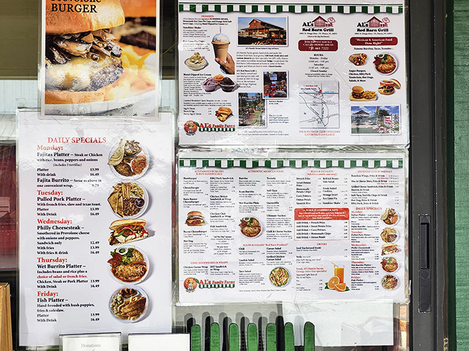 The menu board reads like a love letter to comfort food classics &ndash; daily specials that give you something to look forward to every day of the week.