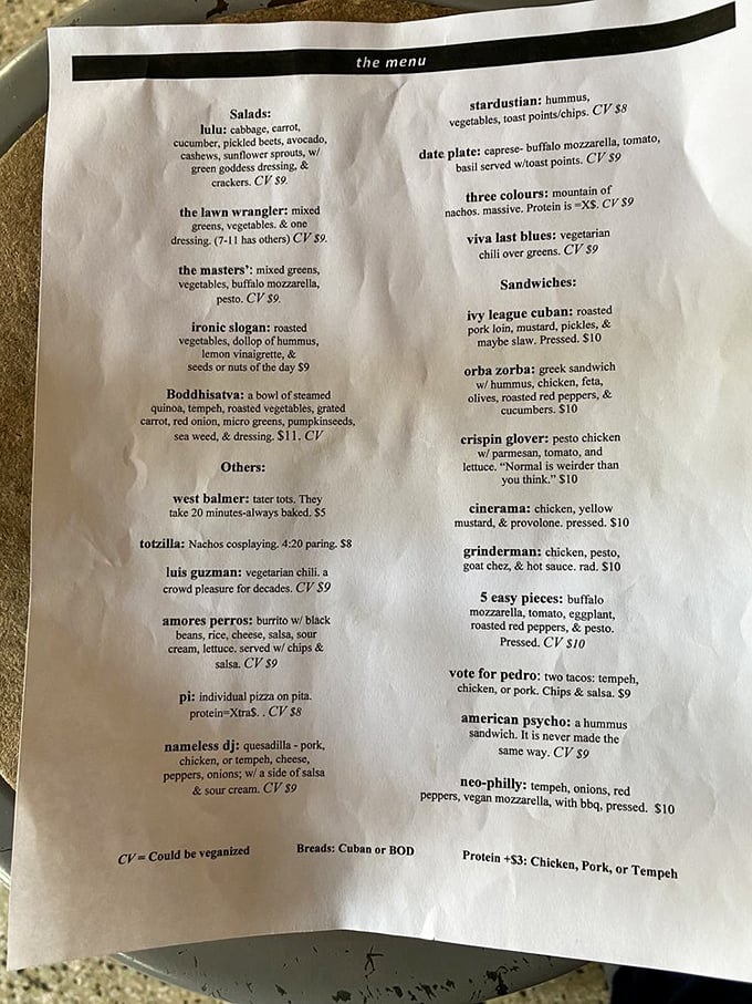 The menu reads like a film buff's dream, with dishes named "American Psycho" and "Ironic Slogan" that taste as clever as they sound.