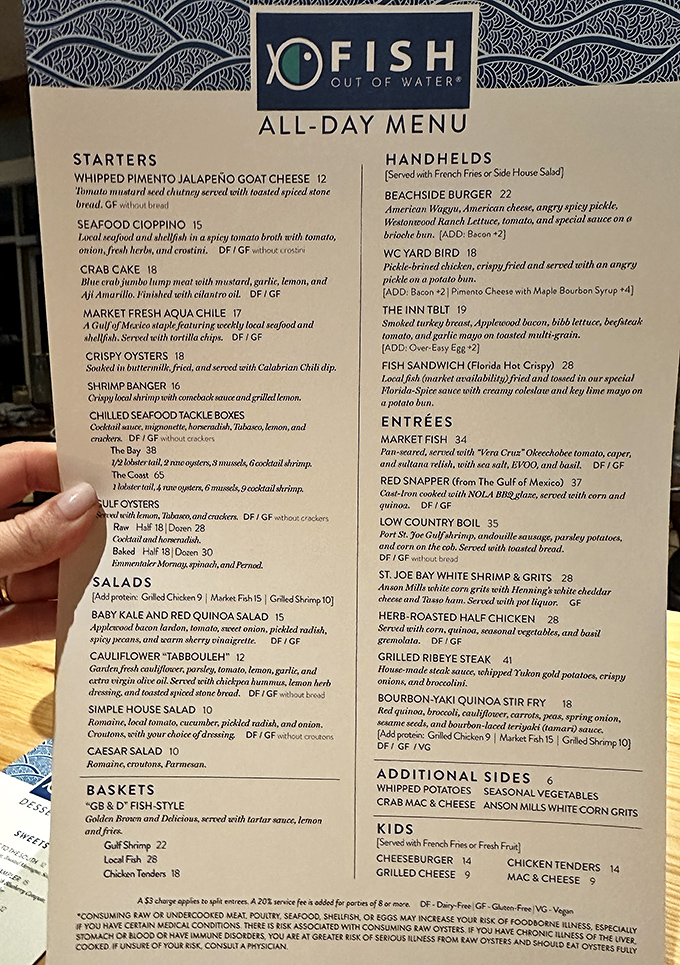 This isn't just a menu &ndash; it's a love letter to the Gulf. The Whipped Pimento Jalape&ntilde;o Goat Cheese alone might make you consider relocating to Florida.