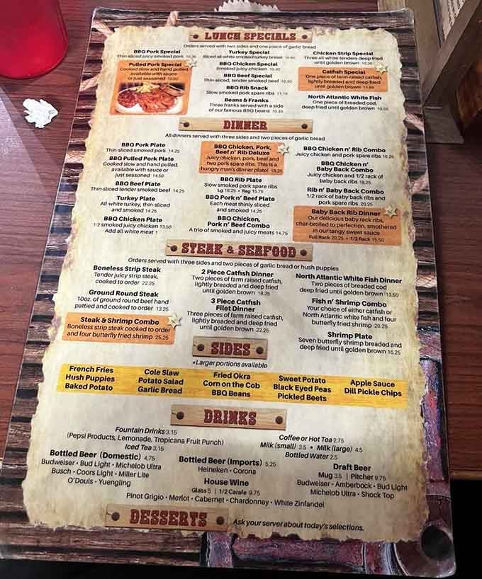 This menu is basically a choose-your-own-adventure book, except every choice leads to deliciousness and satisfaction.