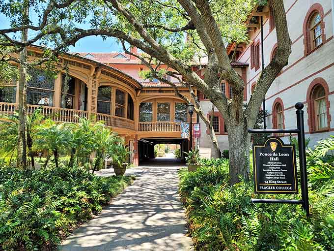 Ponce de Leon Hall standing proud, proving that some buildings age like fine wine while others age like milk left in the sun.