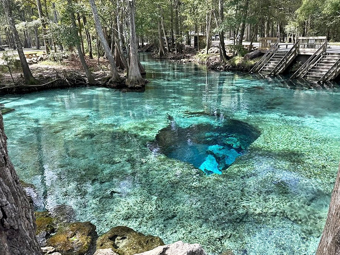 The famous blue hole beckons with its mesmerizing depths - like Mother Nature's own sapphire set in limestone.