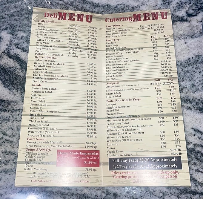 The menu board tells stories of family recipes and daily specials &ndash; each item representing generations of Italian culinary tradition.