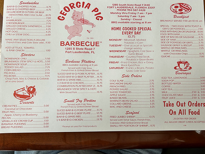 This isn't just a menu &ndash; it's a roadmap to happiness. Each item represents generations of barbecue wisdom distilled into delicious simplicity.