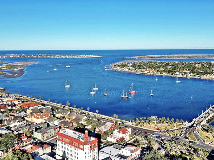 St. Augustine's waterfront shows off centuries of history, with boats bobbing where Spanish explorers once anchored their ships.