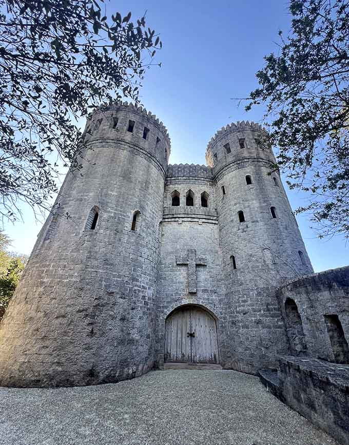 Stone towers reach skyward while gardens spread below, creating a scene from your favorite storybook.