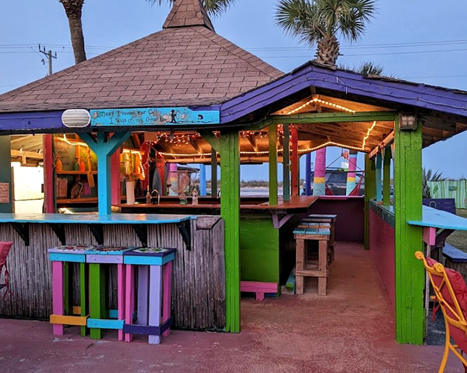 This rainbow-hued beach bar at Si Como No looks like it was plucked from a Caribbean postcard &ndash; Florida's own slice of paradise.