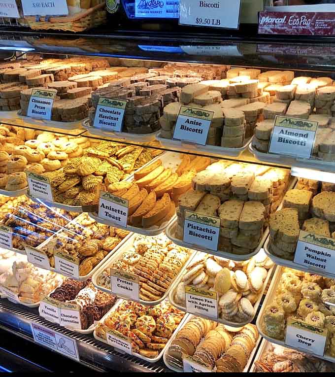 Biscotti in more flavors than you have fingers, because apparently someone decided variety really is the spice of life.