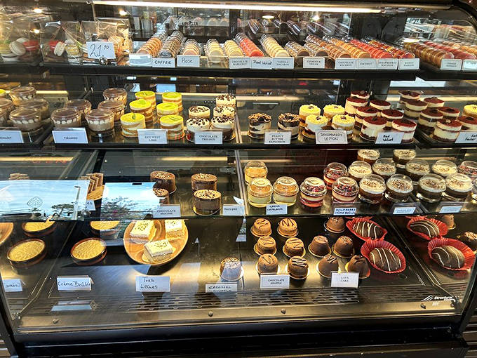 Pastry case or art gallery? These treats are displayed with such reverence you almost feel guilty about planning to devour them. Almost.
