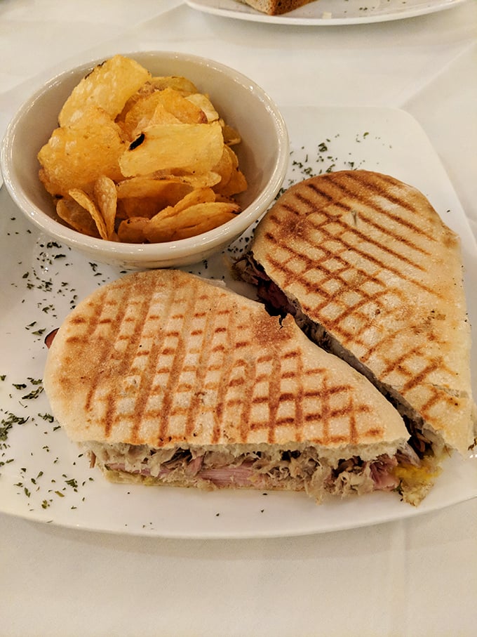 This panini isn't just grilled, it's transformed—like the building itself—into something far greater than the sum of its parts.