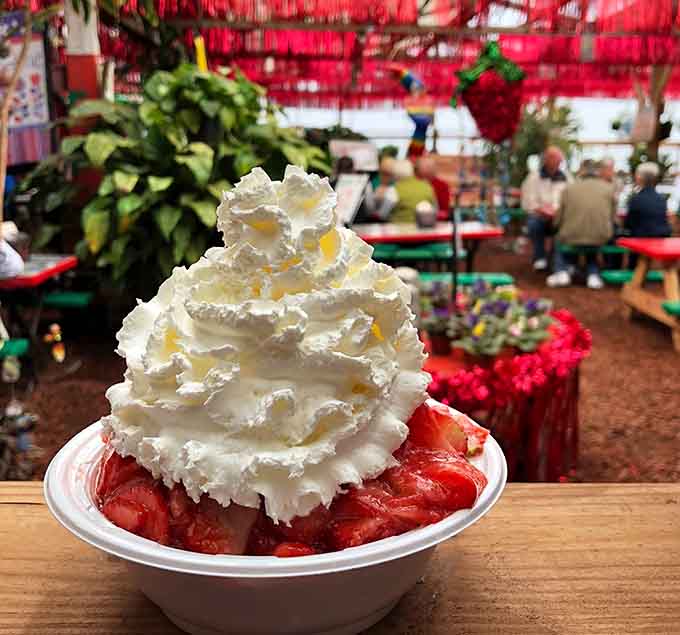 Behold the mountain of strawberry shortcake glory that's about to make every other dessert jealous of its existence.