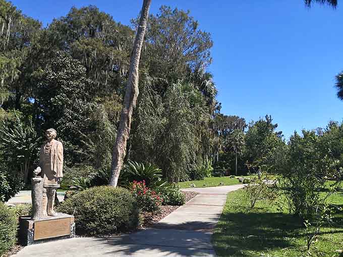 Shaded pathways invite leisurely strolls where the biggest decision you'll face is whether to stop and photograph that interesting tree or keep walking to see what's around the bend.