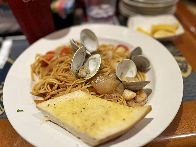 Linguine tangles with tender clams in this seafood pasta &ndash; each shell opens like a tiny treasure chest revealing delicate morsels of oceanic delight.