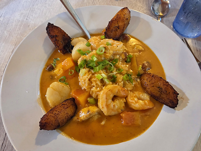 This isn't just seafood stew &ndash; it's a maritime celebration in a bowl, where shrimp and tender fish swim in broth that's been simmering since sunrise.