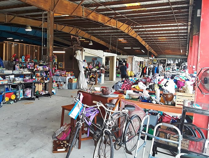 The bicycle says, "Buy me," while surrounding treasures whisper, "No, pick me instead!" Decisions, decisions!