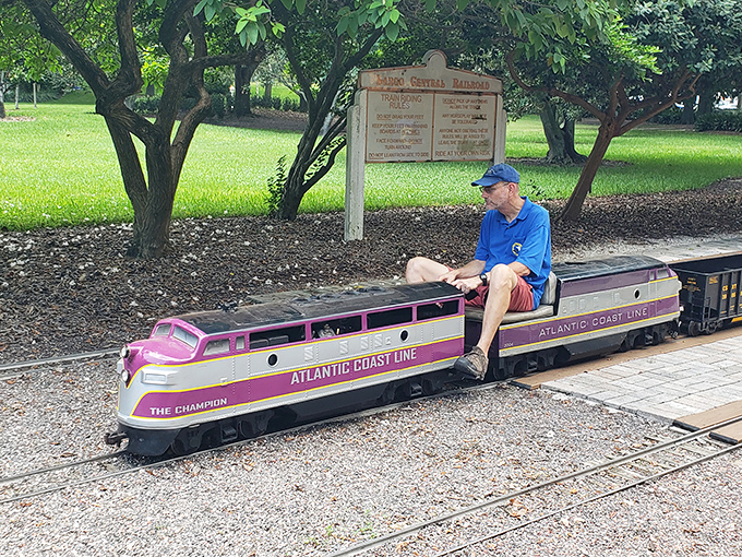 This Florida East Coast locomotive might be 1/8th scale, but the craftsmanship is 100% authentic railroad magic.