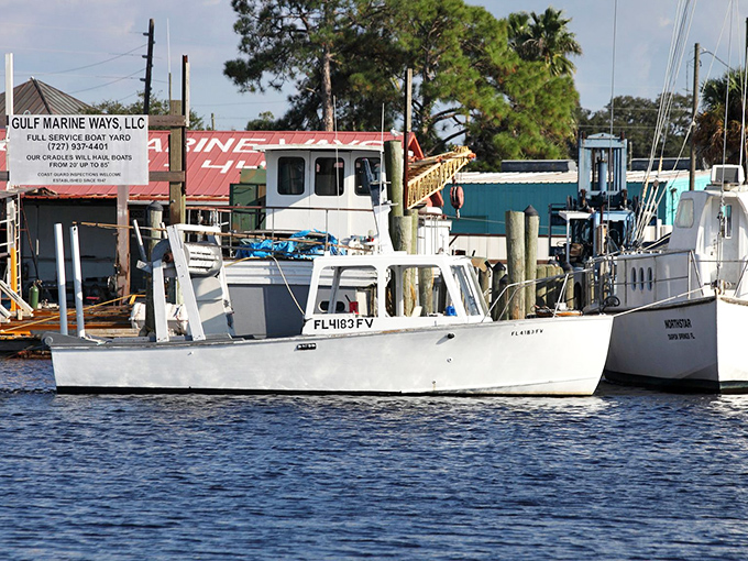 Tarpon Springs' historic train station stands as a reminder of the town's past, beautifully preserved with its distinctive architecture.