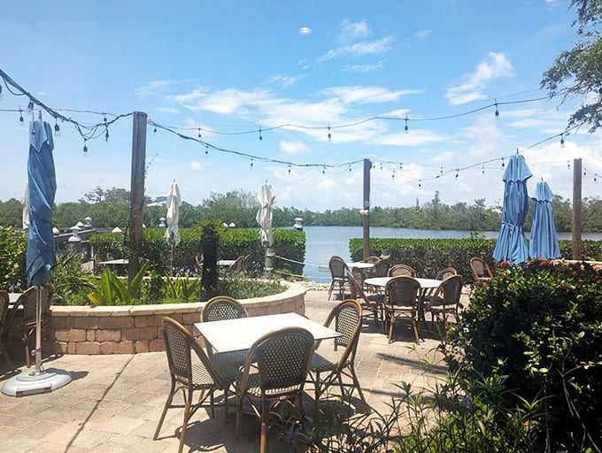 The outdoor patio here is where good food meets great scenery, and they become best friends forever.