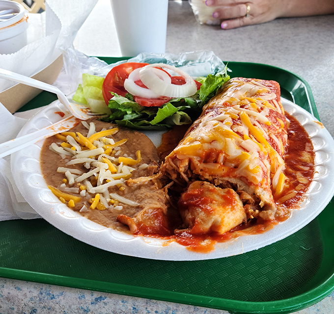 The breakfast burrito that answers the eternal question: "How much deliciousness can we legally wrap in a tortilla?"