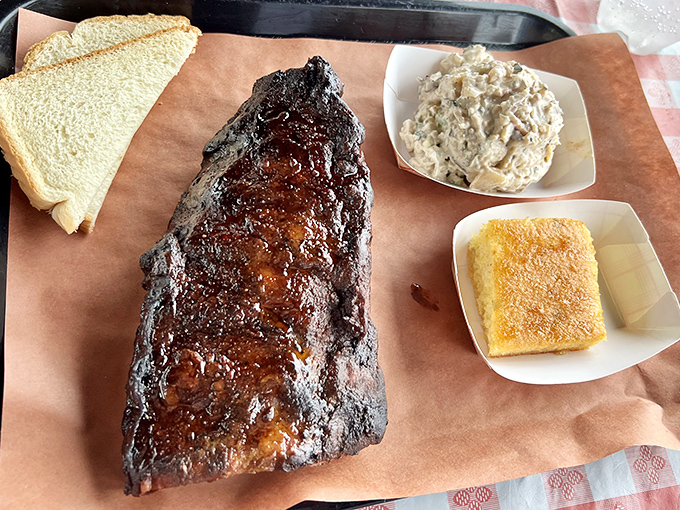The perfect marriage of smoke and meat&mdash;this half rack tells a more compelling love story than most romance novels.