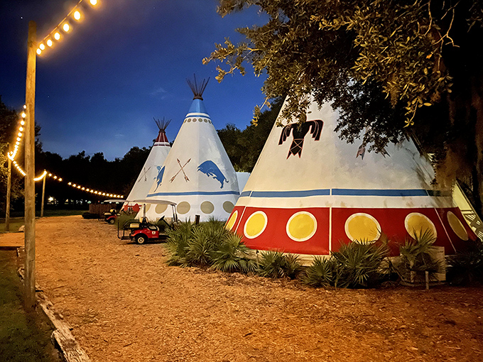 The resort's luxe teepees take Native American-inspired accommodations to new heights with amenities that would baffle actual tribal elders.