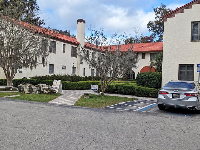 The historic Lodge at Wakulla Springs stands as a testament to 1930s elegance, its Mediterranean revival architecture housing stories from Florida's golden tourism age.