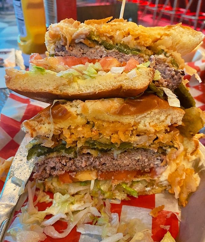 The Diablo Burger brings the heat and sweet in perfect harmony &ndash; a spicy serenade that'll have you reaching for your beer.