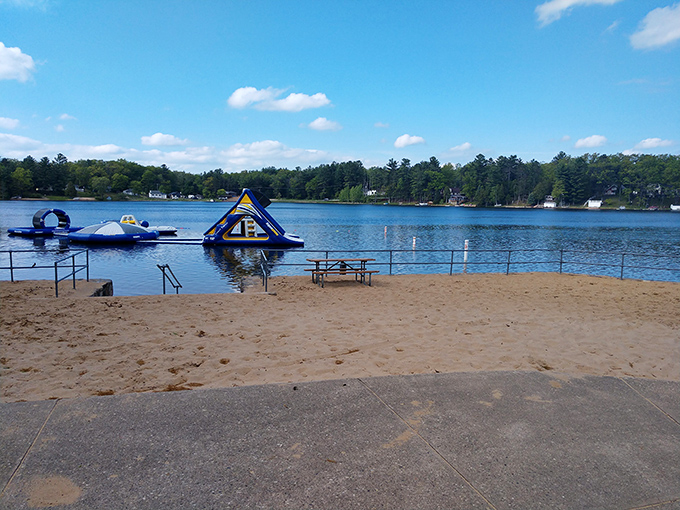 Summer fun reaches new heights with the lake's inflatable playground &ndash; where "making a splash" takes on literal meaning.