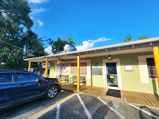 Harry's Old Place combines rustic charm with serious seafood credentials. That wooden exterior has weathered countless Florida seasons while serving up the freshest catch!