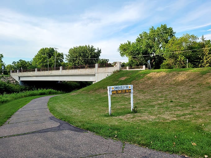 The trail beckons like a ribbon of possibility, smooth and inviting, ready to take you wherever your legs are willing to go.