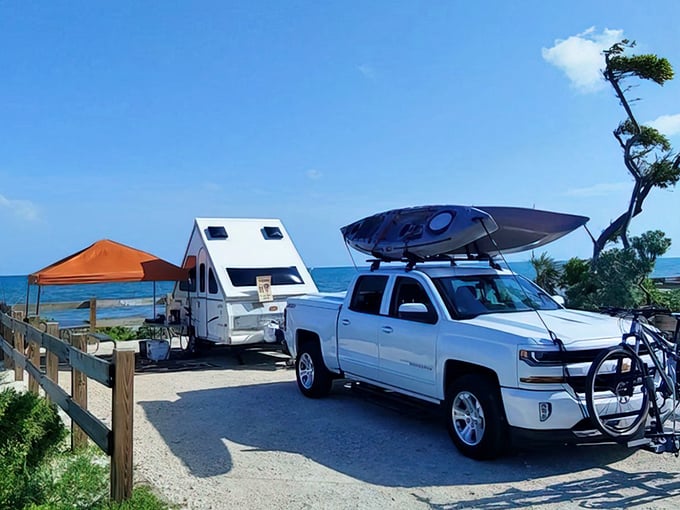 Beachfront real estate that would cost a fortune anywhere else, available to savvy campers who know where Florida hides its best overnight spots.