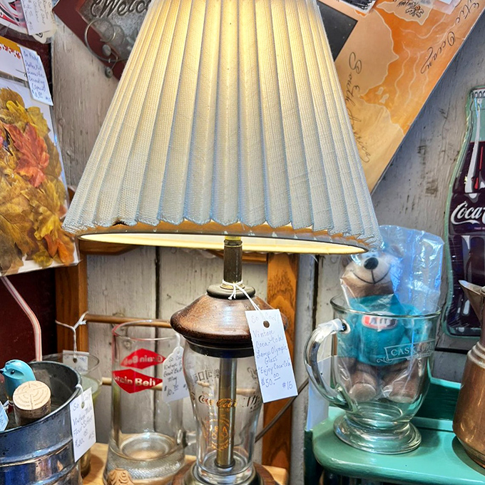 This isn't just lighting&mdash;it's illumination with history! A vintage Coca-Cola dispenser transformed into a conversation-starting lamp.